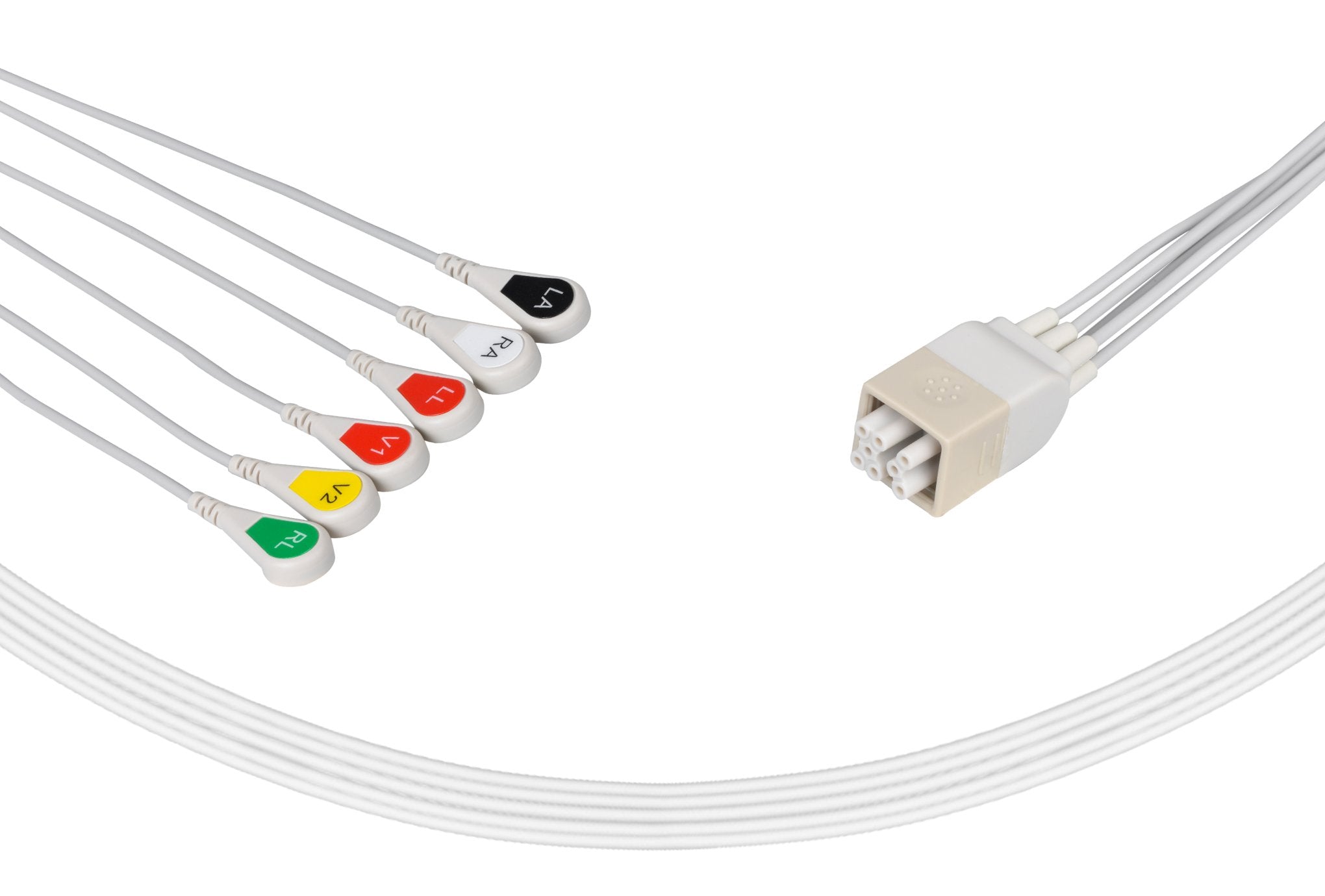 GE Compatible ECG Telemetry cable - 6 Leads Snap | Pluscare Medical LLC